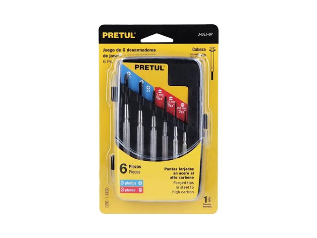 Juego de desarmadores Petrul 6 pzas de precisión c/estuche - Nucle
