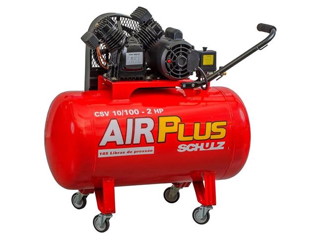 Compressor Schulz AirPlus 10/100L 2HP 140PSI Monofásico com Rodas - Orbia