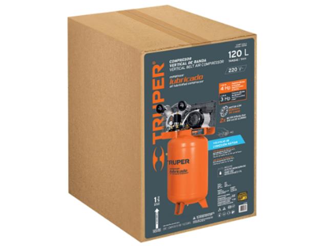 Compresor vertical Truper 120L 4Hp máx 220 V - Nucle